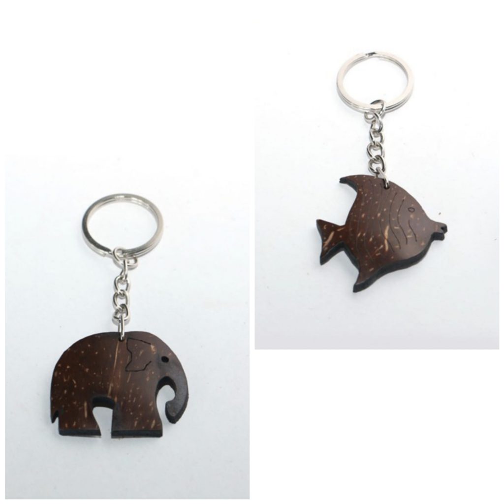 Coconut Shell Key Tag – LAK SHILPA